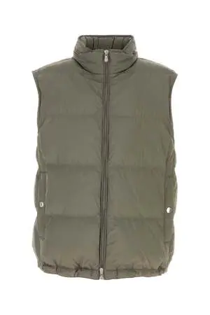 Brunello Cucinelli Grey Polyester Sleeveless Down Jacket - Gray