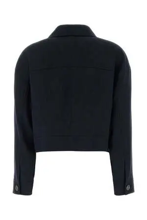 Brunello Cucinelli Navy Stretch Wool Blazer - Blue