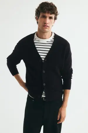 H&M Regular-fit Cardigan - Black