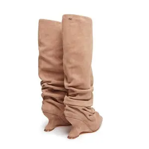 MALLET Layla Suede Slouch Knee High Boots