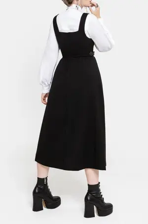 DISTURBIA Nightingale Pinafore Midi Dress