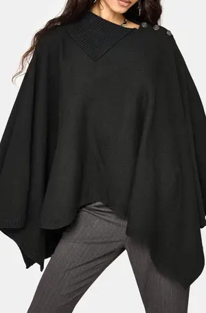 DISTURBIA Alois Asymmetric Knit Cape