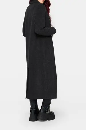 DISTURBIA Albina Snake Pin Longline Coat