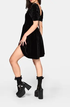 DISTURBIA Rasque Velour Mini Dress