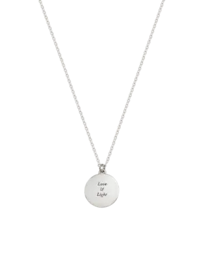 FABLE ENGLAND Selene Moon & Periwinkle Necklace - Silver