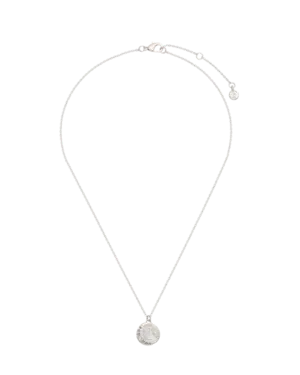 FABLE ENGLAND Selene Moon & Periwinkle Necklace - Silver