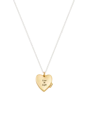 FABLE ENGLAND Selene Moon & Periwinkle Locket Necklace - Gold