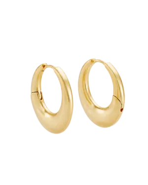 FABLE ENGLAND Niva Mistletoe Hoop Earrings