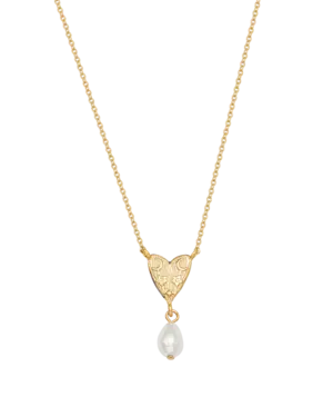 FABLE ENGLAND Jasmine Moon Butterfly & Pearl Necklace