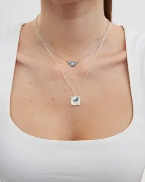 FABLE ENGLAND Butterfly & Moon Necklace