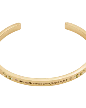 FABLE ENGLAND Niva Mistletoe Pearl Bangle - Gold