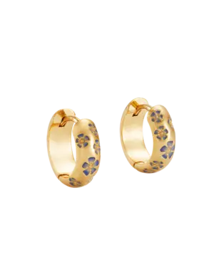 FABLE ENGLAND Periwinkle Huggie Earrings - Gold