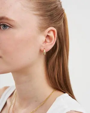 FABLE ENGLAND Periwinkle Huggie Earrings