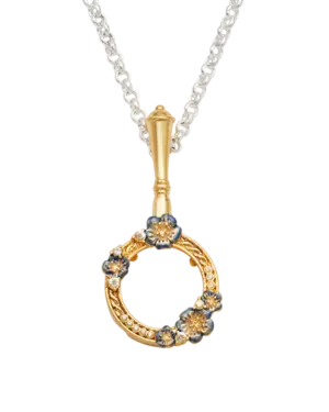 FABLE ENGLAND Larkspur Magnifying Glass Necklace - Gold