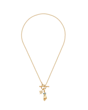 FABLE ENGLAND Palm Of Your Hand Pearl Toggle Necklace