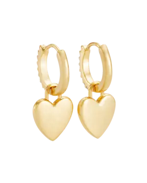 FABLE ENGLAND Talisman Eye & Heart Charm Huggie Earrings