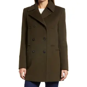 MYCRA PAC Fleurette Boyfriend Wool Double Breasted Peacoat