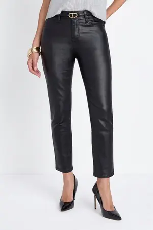 THE NOLI SHOP Elaine Coated Skinny Jeans - Black