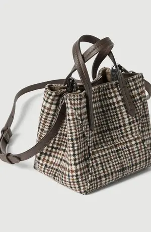 Brunello Cucinelli Prince Of Wales Bc Duo Mini Bag