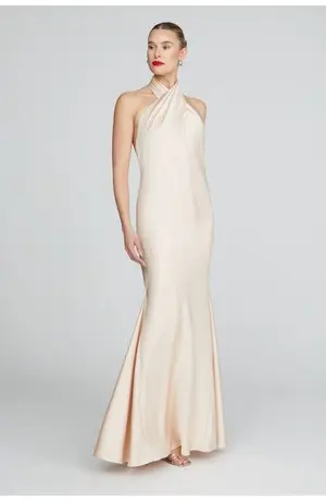 Halston Ninette Satin Gown