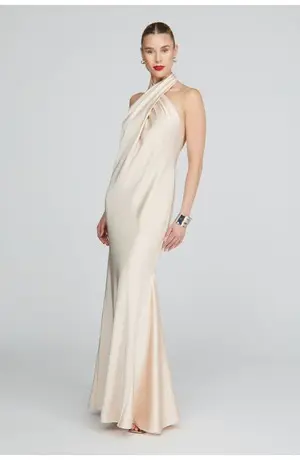 Halston Ninette Satin Gown