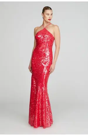 Halston Regine Sequins Gown