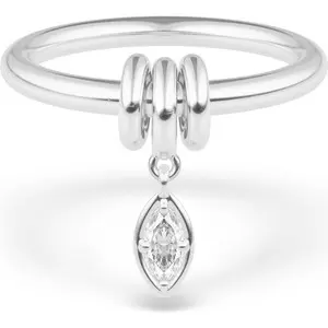 SPINELLI KILCOLLIN Pia Marquise Sterling Diamond Ring - Silver