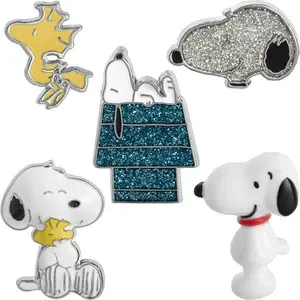 PEANUTS Woodstock And Snoopy Enamel Pin Set 5-piece Official License