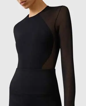 Stella McCartney Miracle Long-sleeve Compact-knit Bodysuit