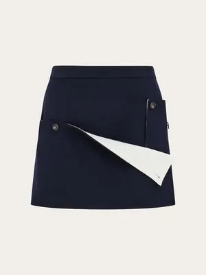 FERRAGAMO Tailored Mini Skirt With Button Detail