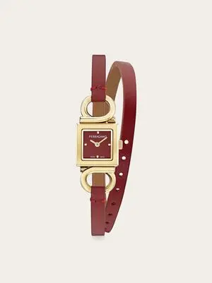 FERRAGAMO Gancini Bangle Watch Red