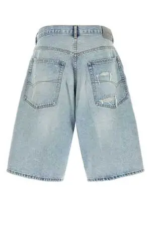 Balenciaga Denim Bermuda Shorts - Blue
