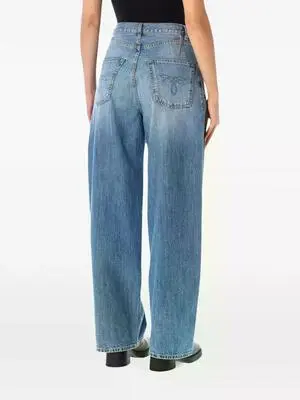 FORTELA Jaron Embroidered-logo Wide-leg Jeans