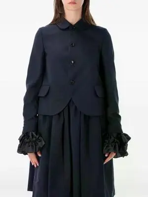 Comme Des Garçons Ruffled-cuff Peter Pan-collar Jacket