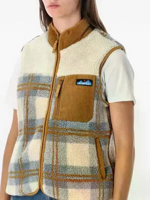KAVU Ozette Check-pattern Fleece Gilet