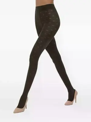 Wolford Daisy Jacquard-knit Tights - Black