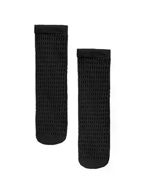 Wolford Perforated-knit Seamless Socks - Black