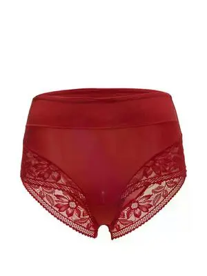 Wolford Lace-trim High-waisted Briefs - Red