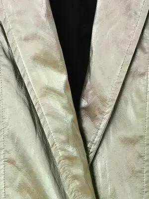 NINEMINUTES The Virgo Spritz Metallic-effect Zip-up Jacket
