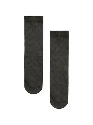 Wolford Daisy Jacquard-knit Socks - Black
