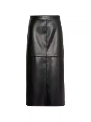Max Mara Mid Panelled Faux-leather Skirt
