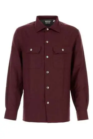 Brunello Cucinelli Burgundy Flannel Shirt - Red