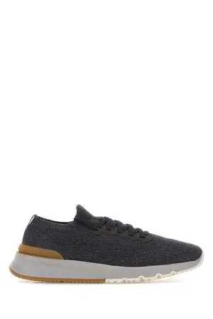 Brunello Cucinelli Grey Fabric Sneakers