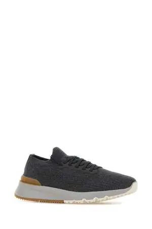 Brunello Cucinelli Grey Fabric Sneakers