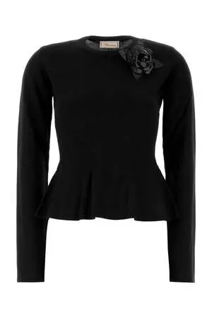 Blumarine Wool Sweater - Black