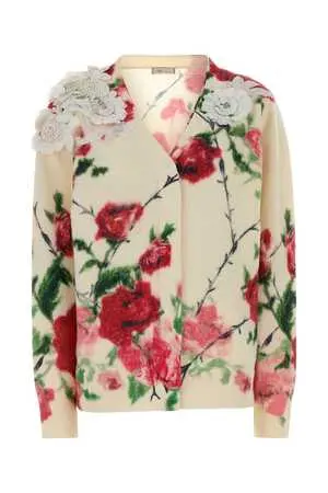 Blumarine Printed Wool Blend Cardigan - Multicolor