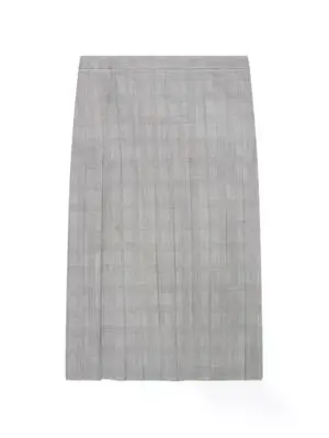 Junya Watanabe Pleated Prince-of-wales Check Midi Skirt
