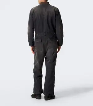 Ralph Lauren Corduroy-trimmed Denim Jumpsuit