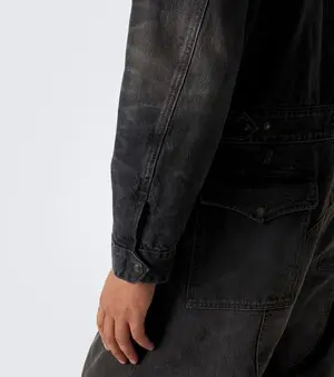 Ralph Lauren Corduroy-trimmed Denim Jumpsuit