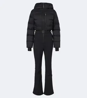 YVES SALOMON Hooded Down Ski Suit - Black